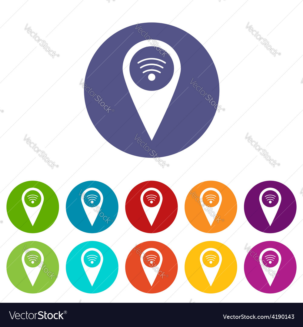 Wi-fi pointer flat icon Royalty Free Vector Image