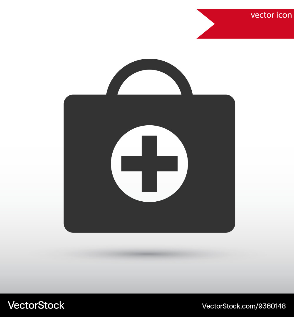 First aid kit black icon and jpg flat Royalty Free Vector