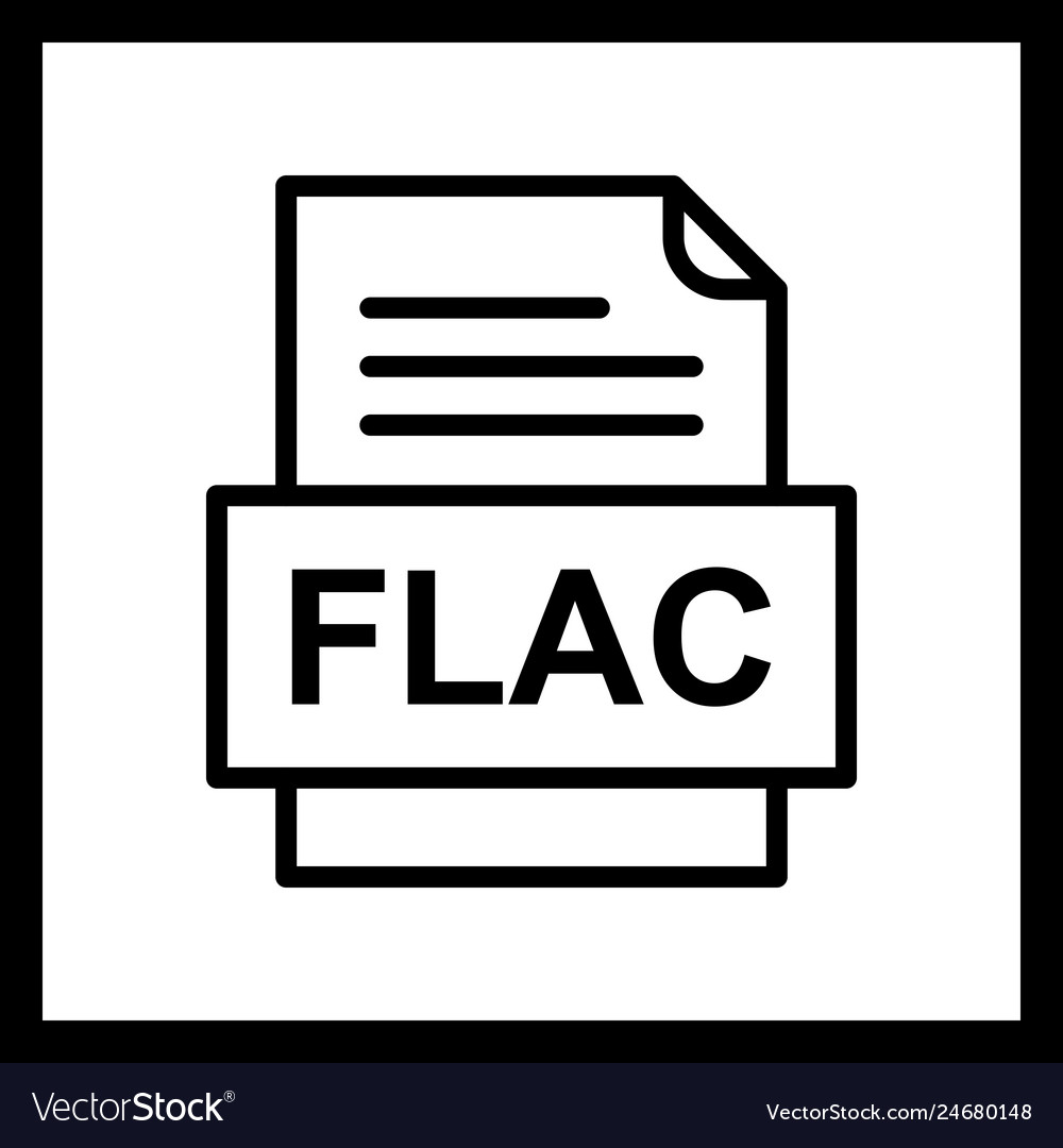 Flac file document icon Royalty Free Vector Image