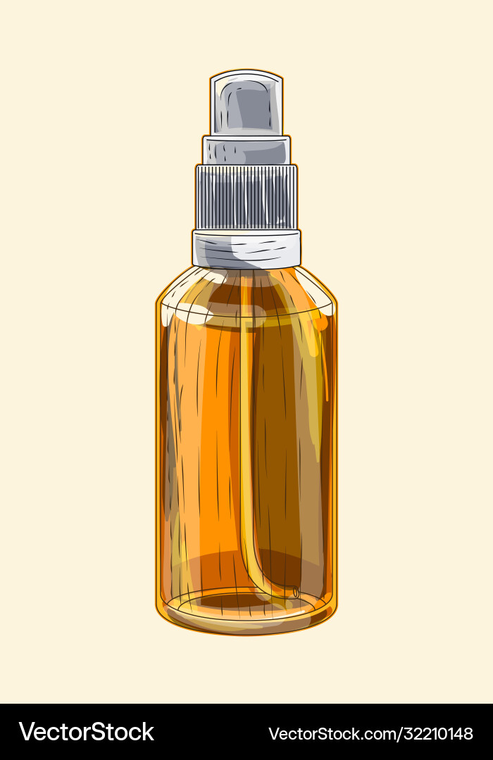 Medical brown glass sprayer Royalty Free Vector Image