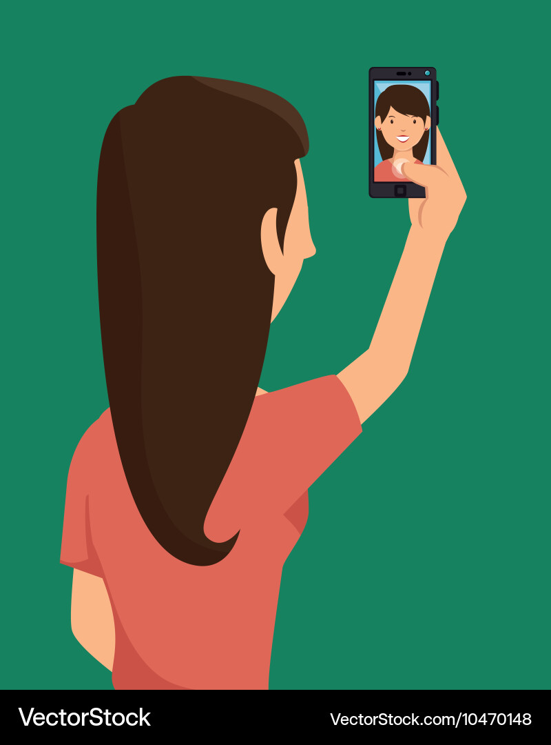 Photography selfie style isolated Royalty Free Vector Image