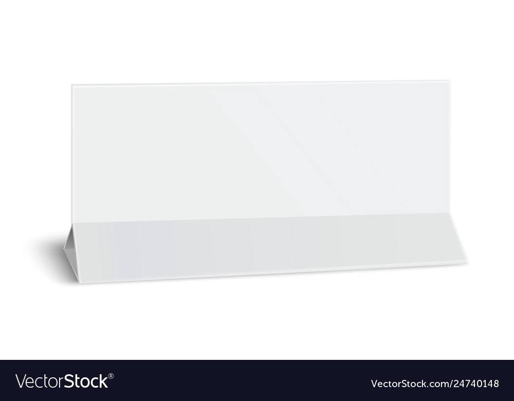 Rectangular horizontal blank paper table card Vector Image