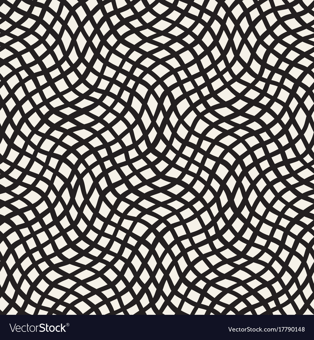 Seamless pattern with hand drawn waves abstract Vector Image