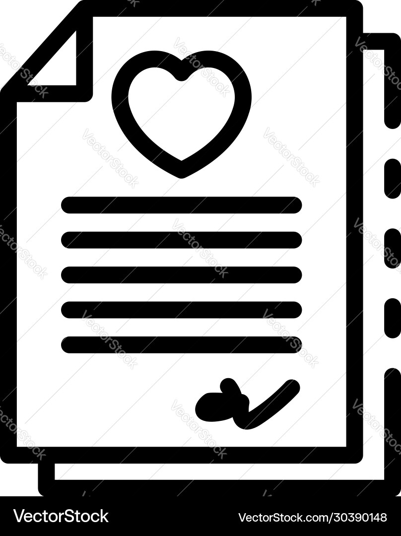 Social service papers icon outline style Vector Image
