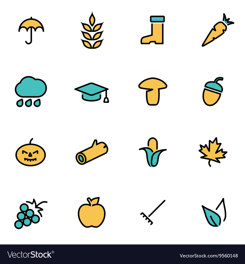 Trendy flat line icon pack for designers Vector Image Trendy flat line icon pack for designers Vector Image