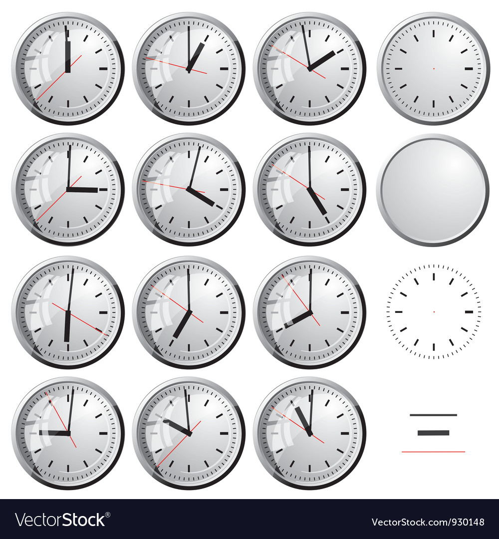 Wall clock Royalty Free Vector Image - VectorStock