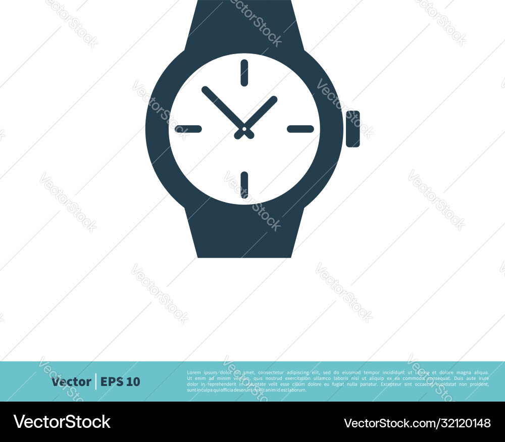 Watch icon logo template design eps 10 Royalty Free Vector