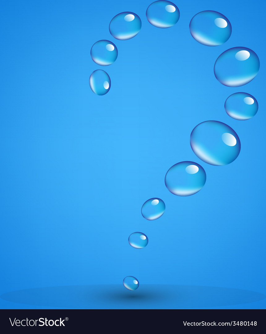 Water drop wall question Royalty Free Vector Image