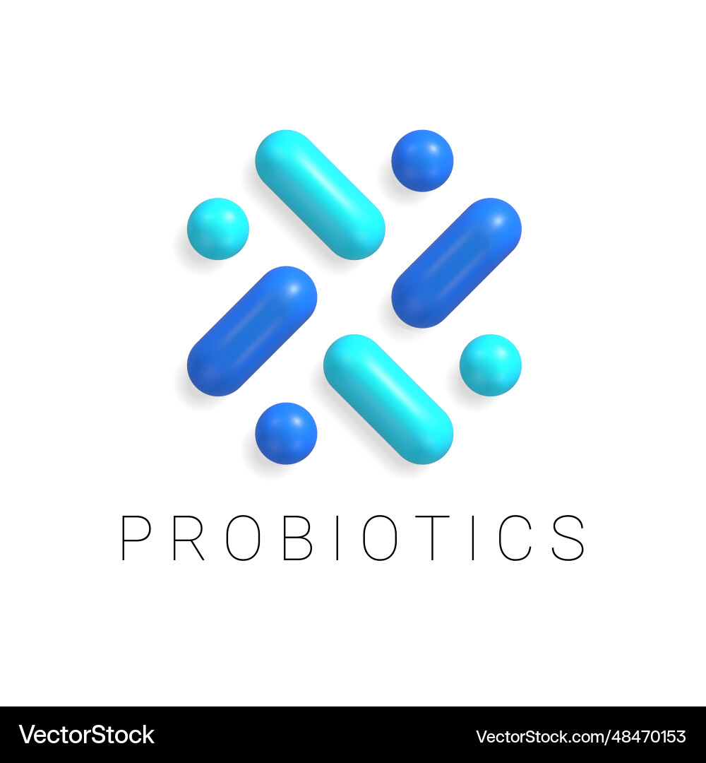 3d prebiotic icon Royalty Free Vector Image - VectorStock