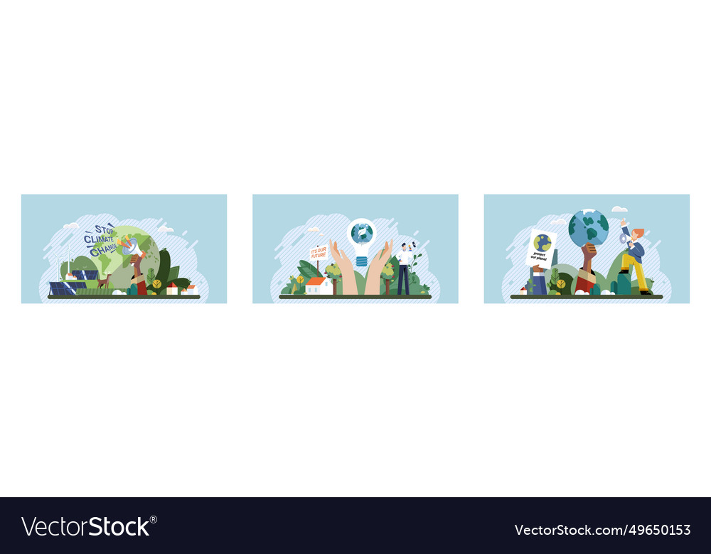 Climate change save the planet environmental Vector Image