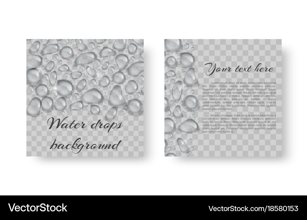 Design with drops of dew Royalty Free Vector Image