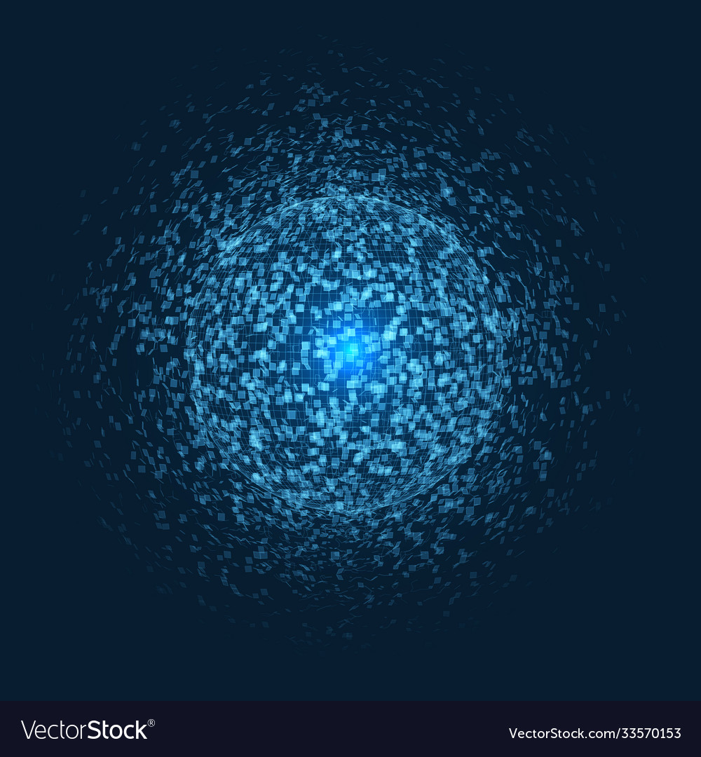 Exploding sphere design Royalty Free Vector Image