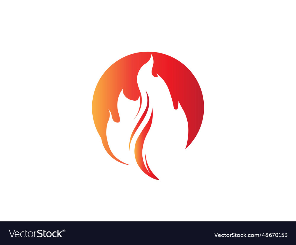 Fire logo icon design template elements Royalty Free Vector