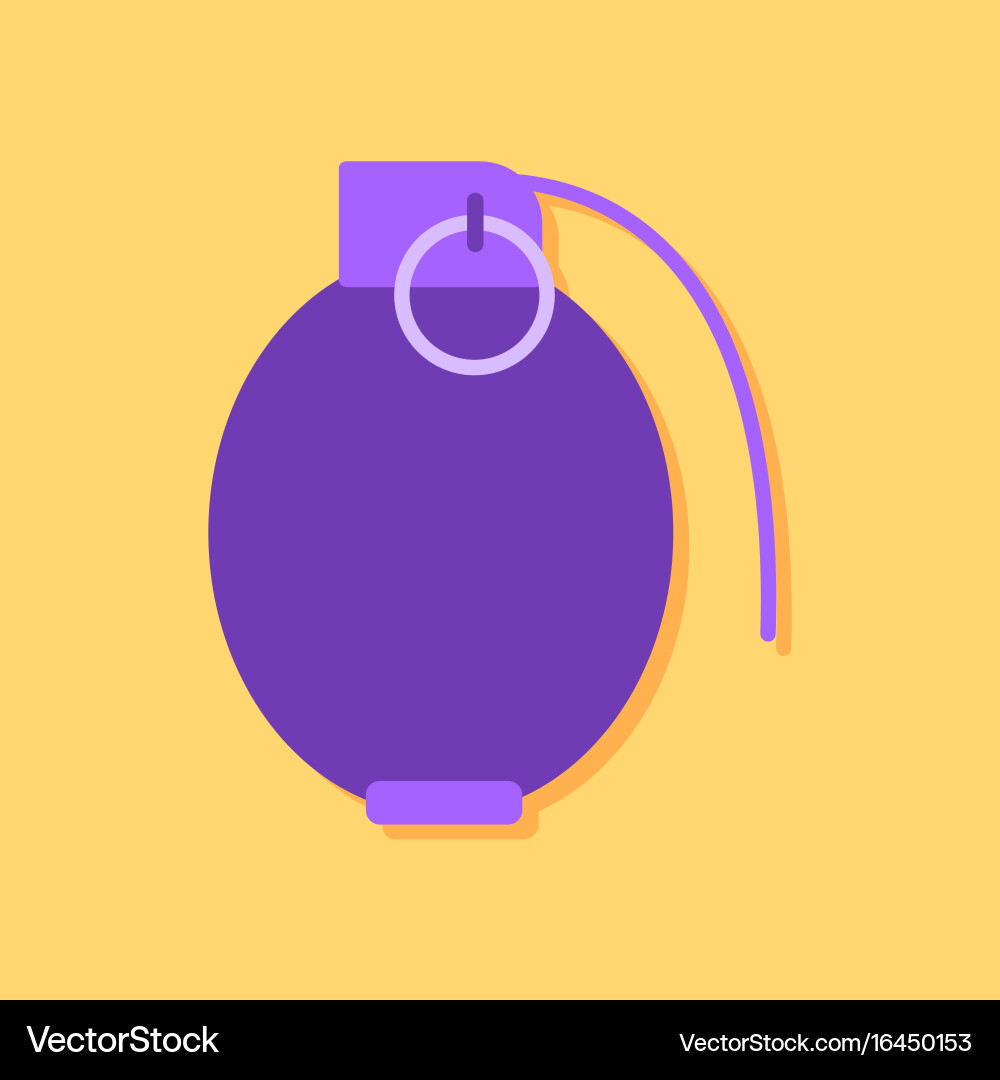 Flat icon design collection military hand grenade Vector Image