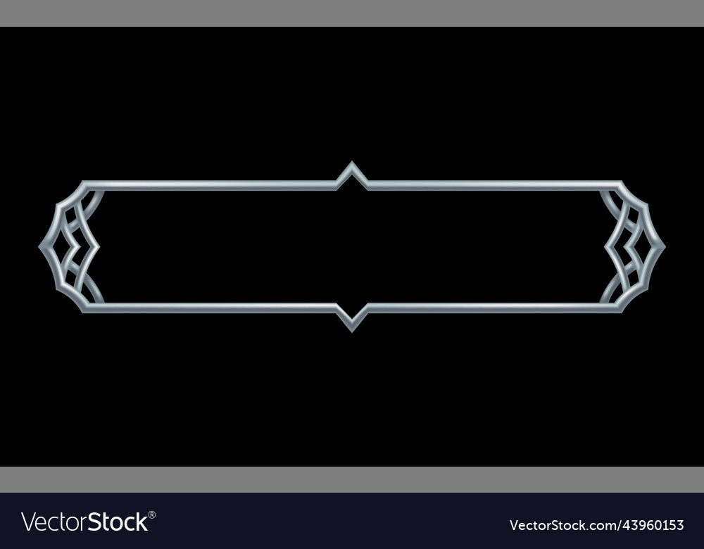 Frame medieval game ui metallic title banner Vector Image Frame medieval game ui metallic title banner Vector Image