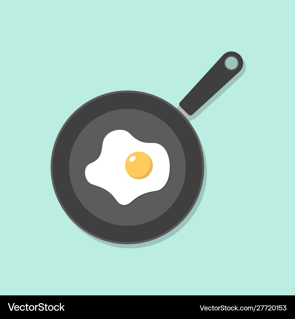 Home cooked food fried eggs fried eggs in frying Vector Image