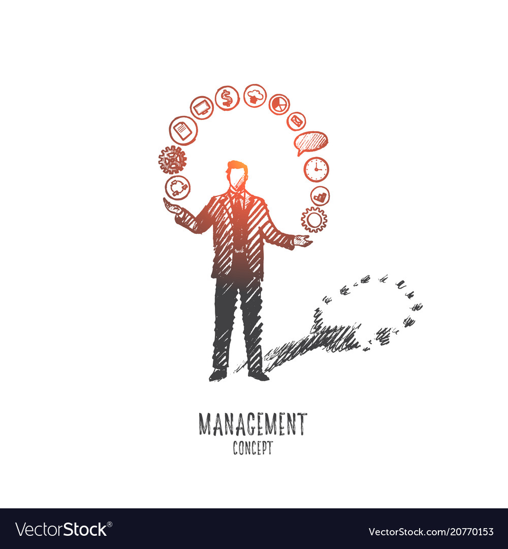 Management concept hand drawn isolated Royalty Free Vector Management concept hand drawn isolated Royalty Free Vector