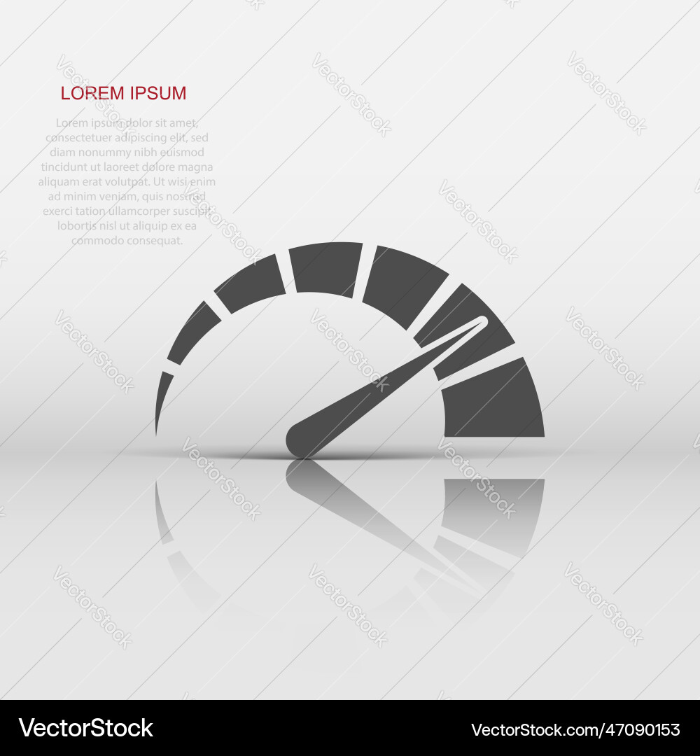 Meter dashboard icon in flat style credit score Vector Image