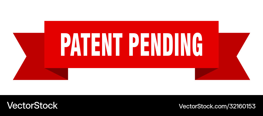 Patent pending ribbon pending isolated Royalty Free Vector