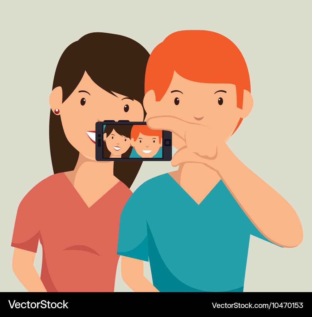 Photography selfie style isolated Royalty Free Vector Image