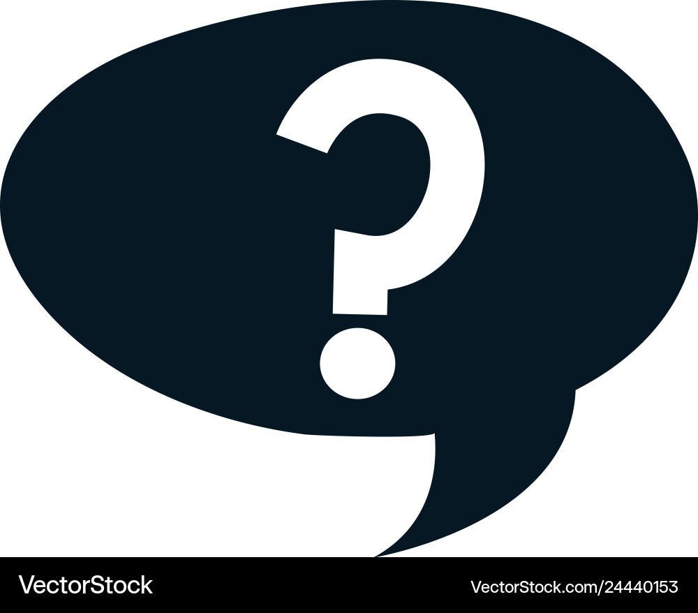 Questions sign support speech bubble Royalty Free Vector
