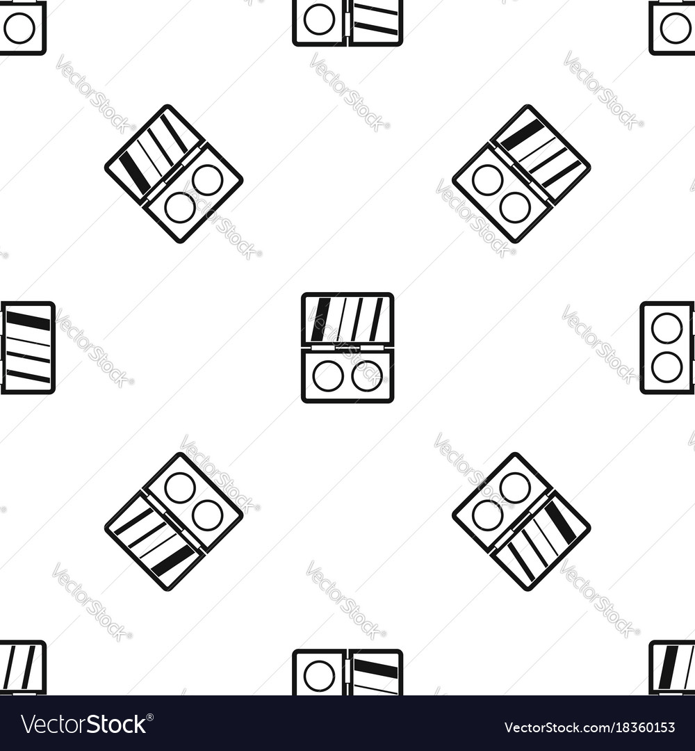 Shadow kit pattern seamless black Royalty Free Vector Image