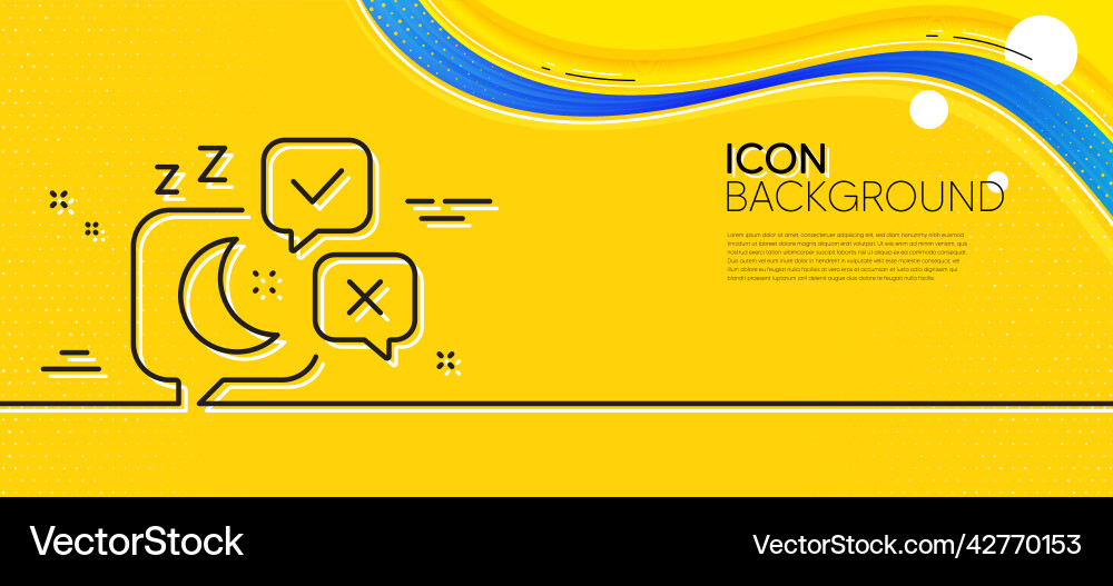 Sleep line icon night rest sign minimal line Vector Image