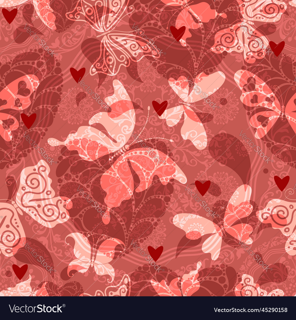 Abstract seamless pink pattern for valentine day Vector Image