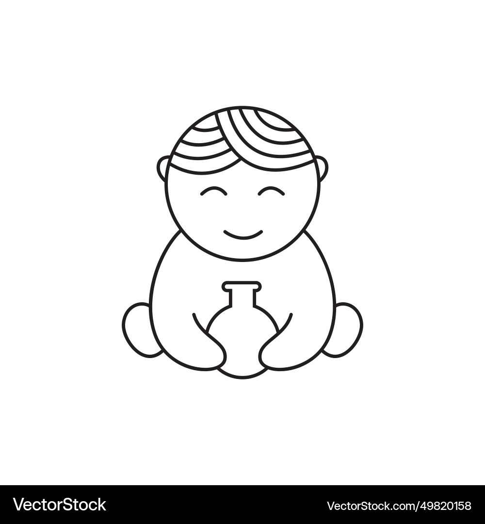 Baby boy cute icon logo design Royalty Free Vector Image