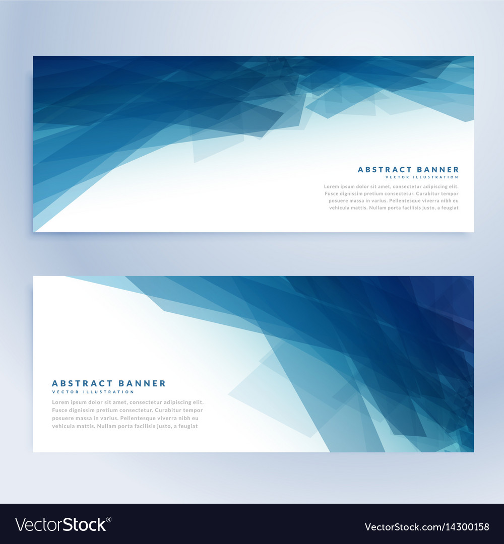 Blue abstract banners in shade Royalty Free Vector Image