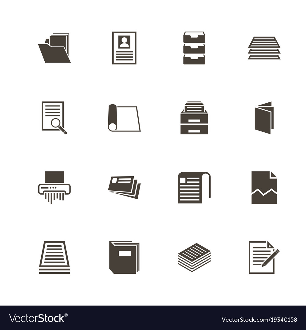 Document - flat icons Royalty Free Vector Image