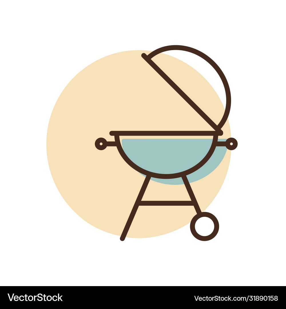 Grill barbecue cookout icon Royalty Free Vector Image