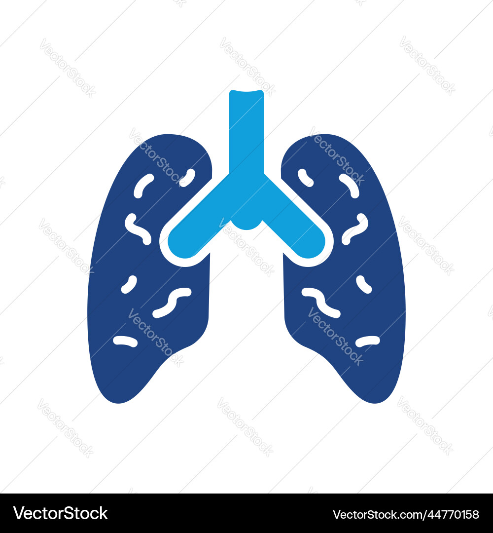 Inflammatory condition of lungs human internal Vector Image