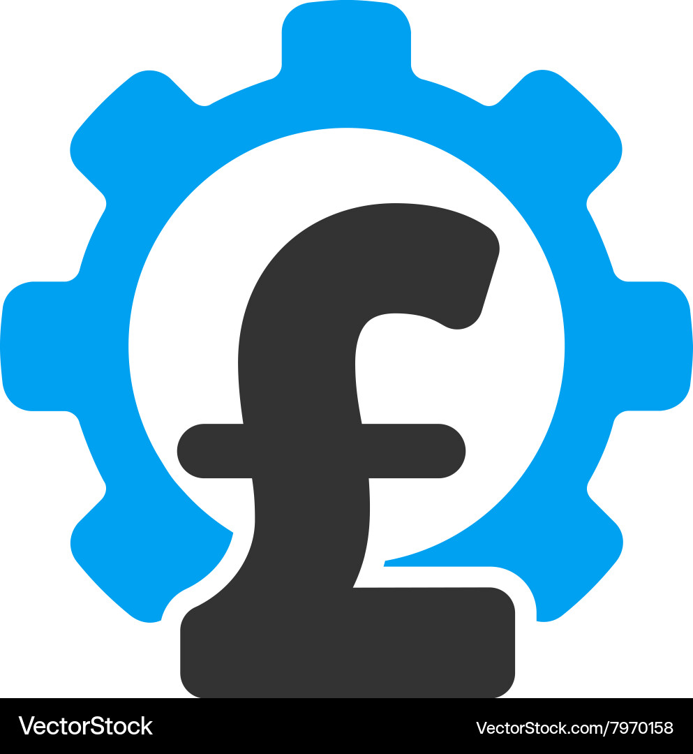 Pound financial industry flat icon symbol Vector Image