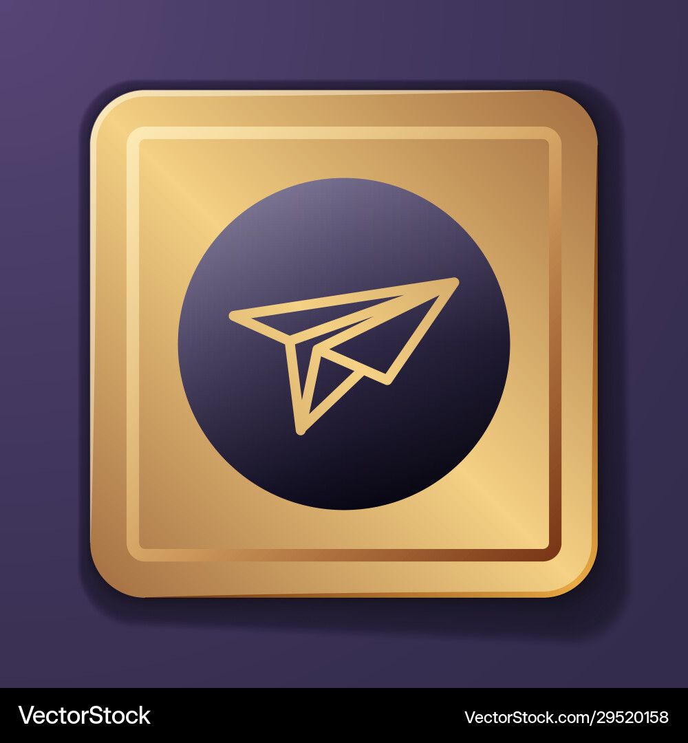 Purple paper plane icon isolated on Royalty Free Vector