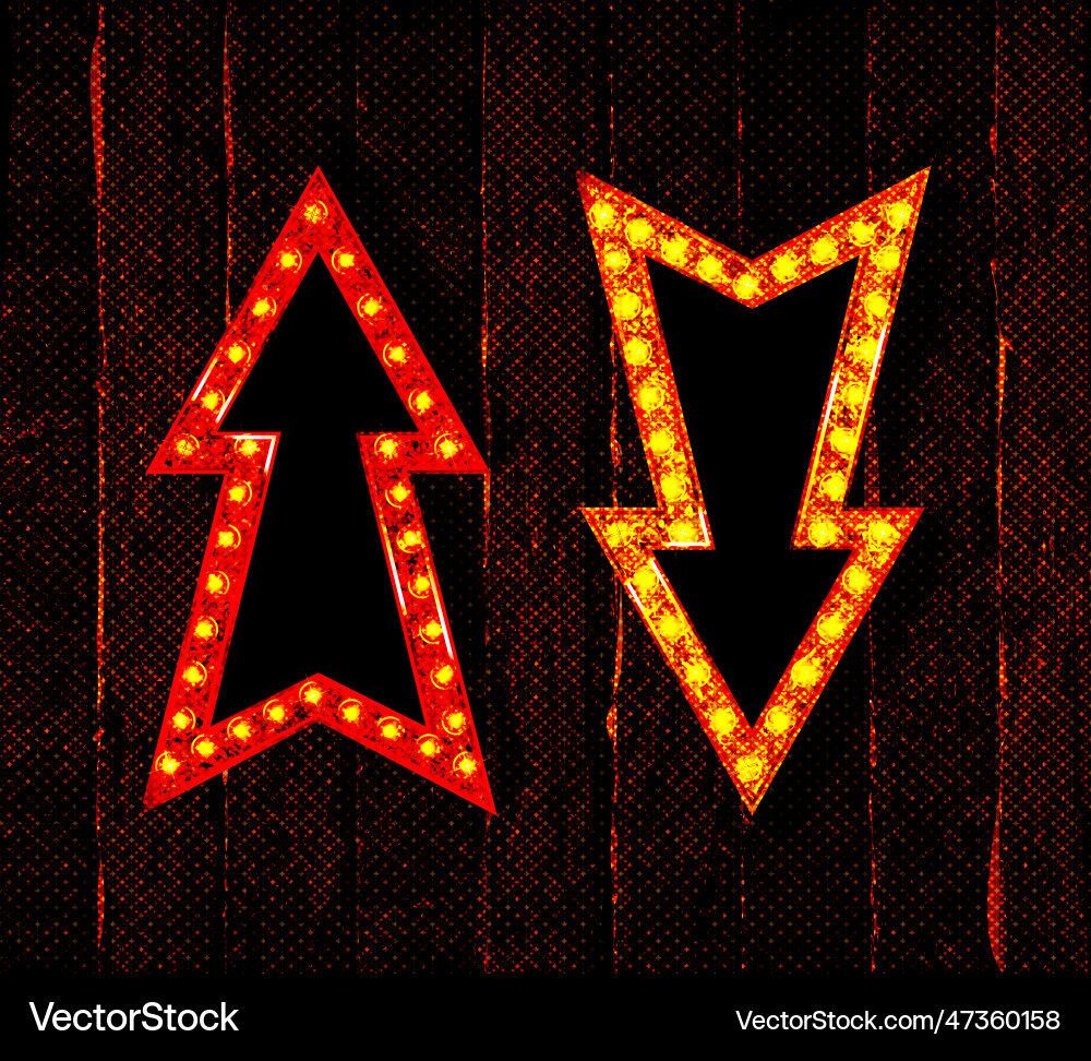 Realistic 3d volumetric icon on marquee sign Vector Image