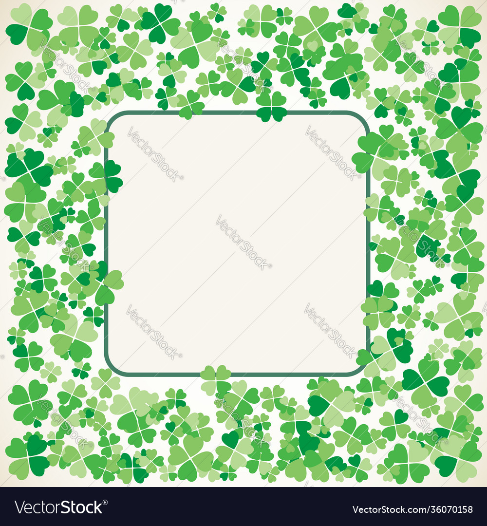 Saint patricks day frame background Royalty Free Vector