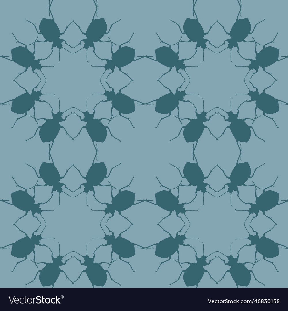 Seamless pattern with bugs endless background Vector Image
