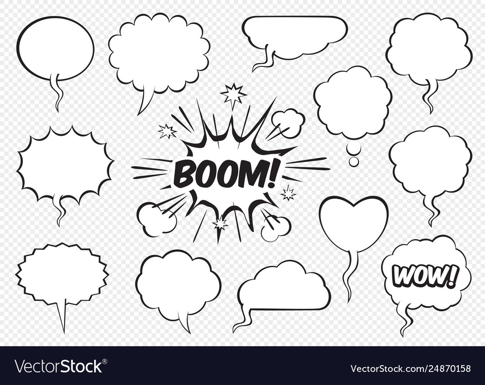 Set comic speech bubbles Royalty Free Vector Image Set comic speech bubbles Royalty Free Vector Image