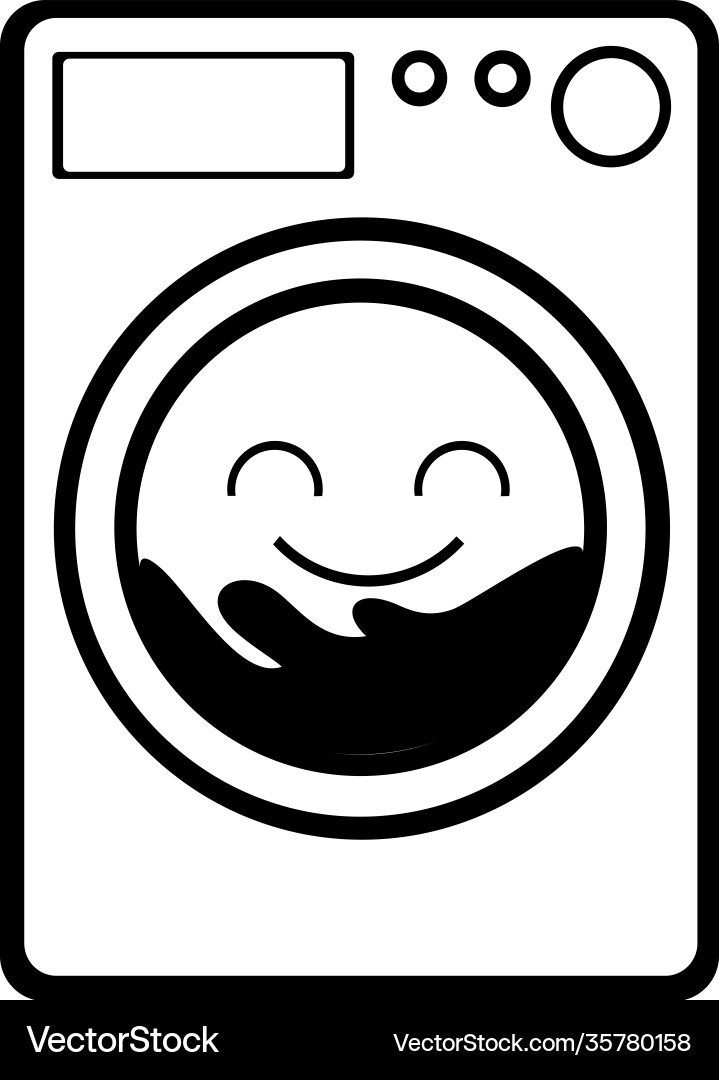 Washing machine icon wash machine laundry service Vector Image