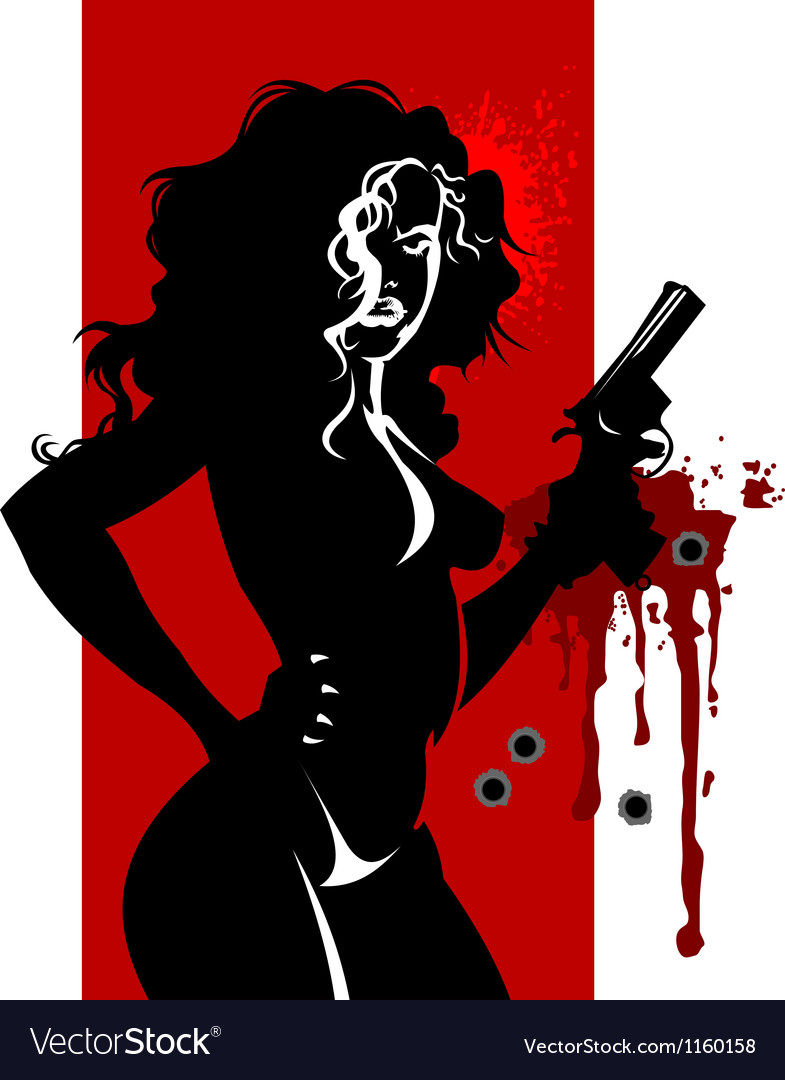 Woman Killer Royalty Free Vector Image Vectorstock