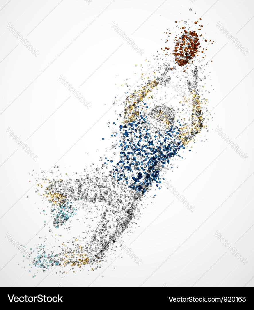 Abstract american football player Royalty Free Vector Image