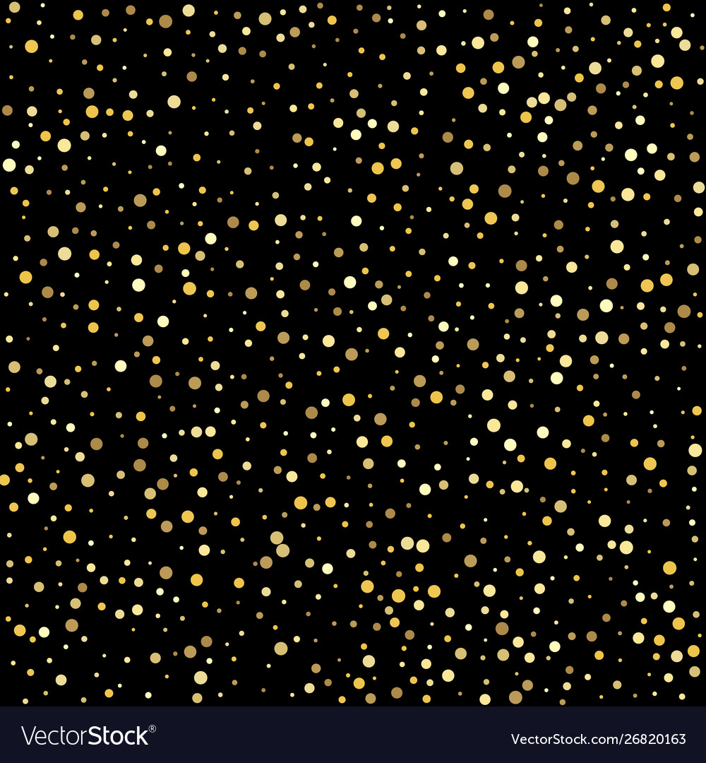 Abstract pattern random falling gold dots Vector Image