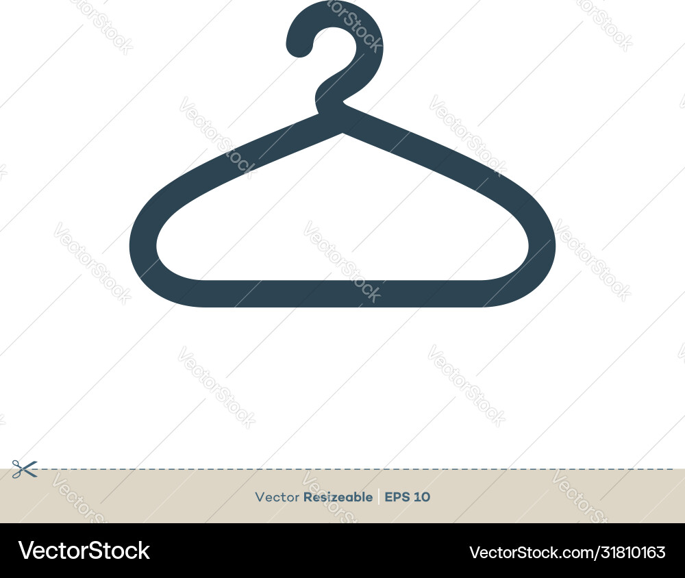Cloth hanger icon logo template design eps 10 Vector Image