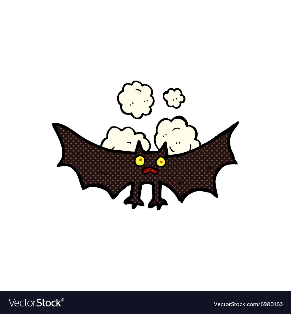 Comic cartoon bat Royalty Free Vector Image - VectorStock