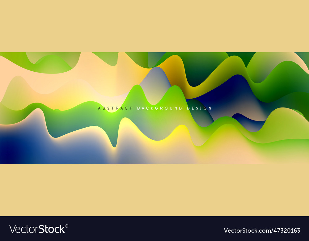 Dynamic liquid waves abstract background for Vector Image