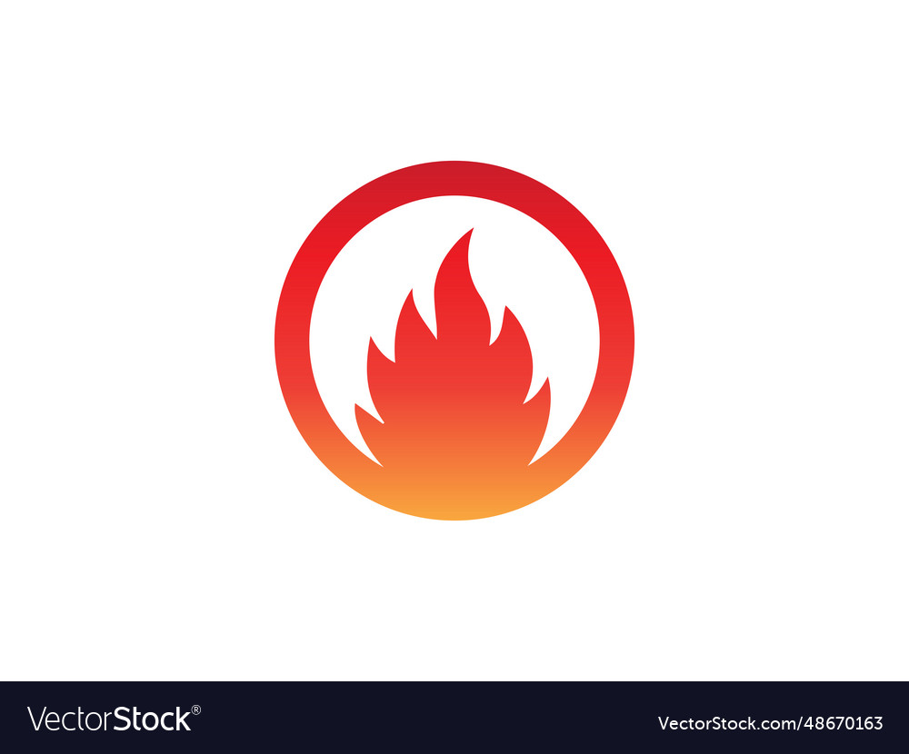Fire logo icon design template elements Royalty Free Vector