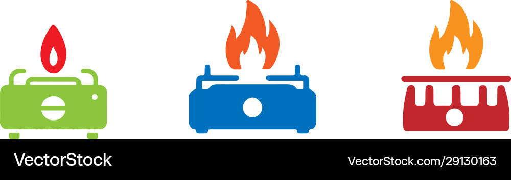 Gas stove icon isolated on white background Vector Image