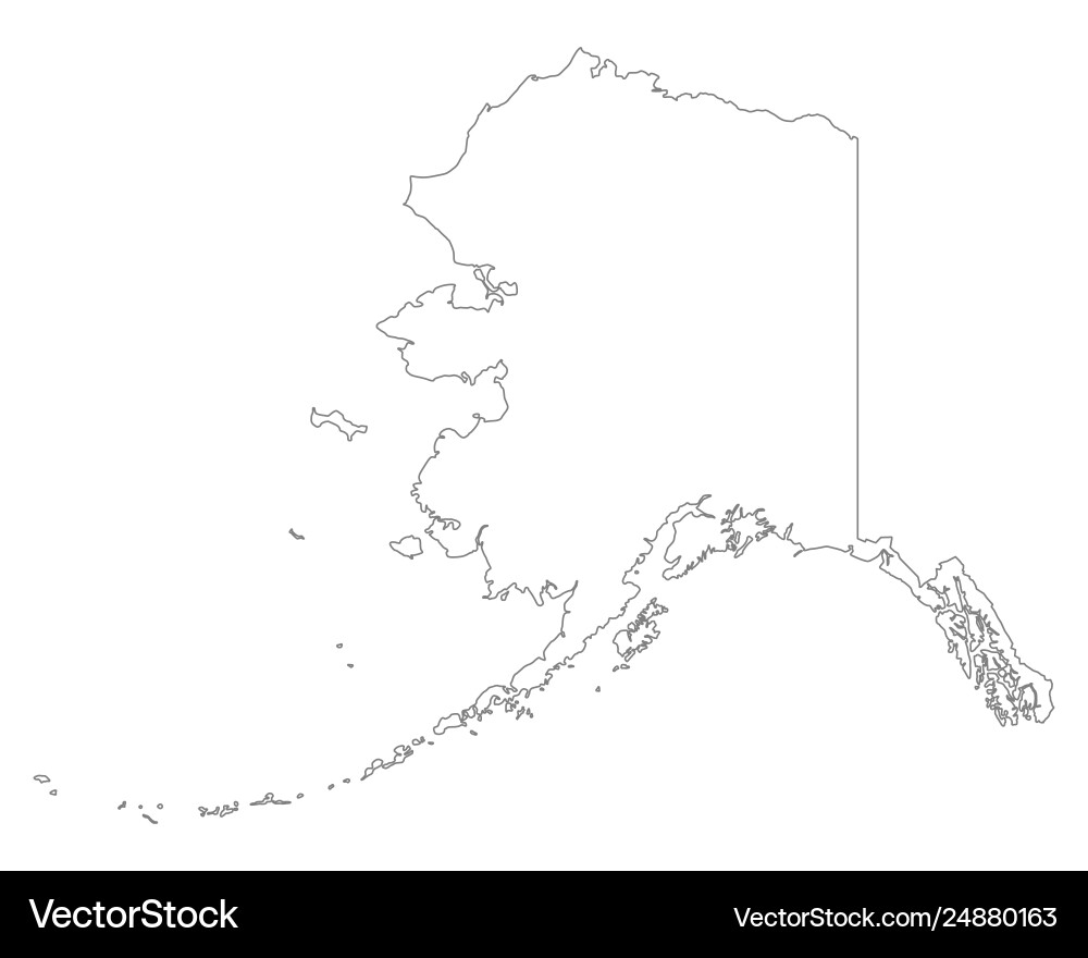 Map alaska Royalty Free Vector Image - VectorStock