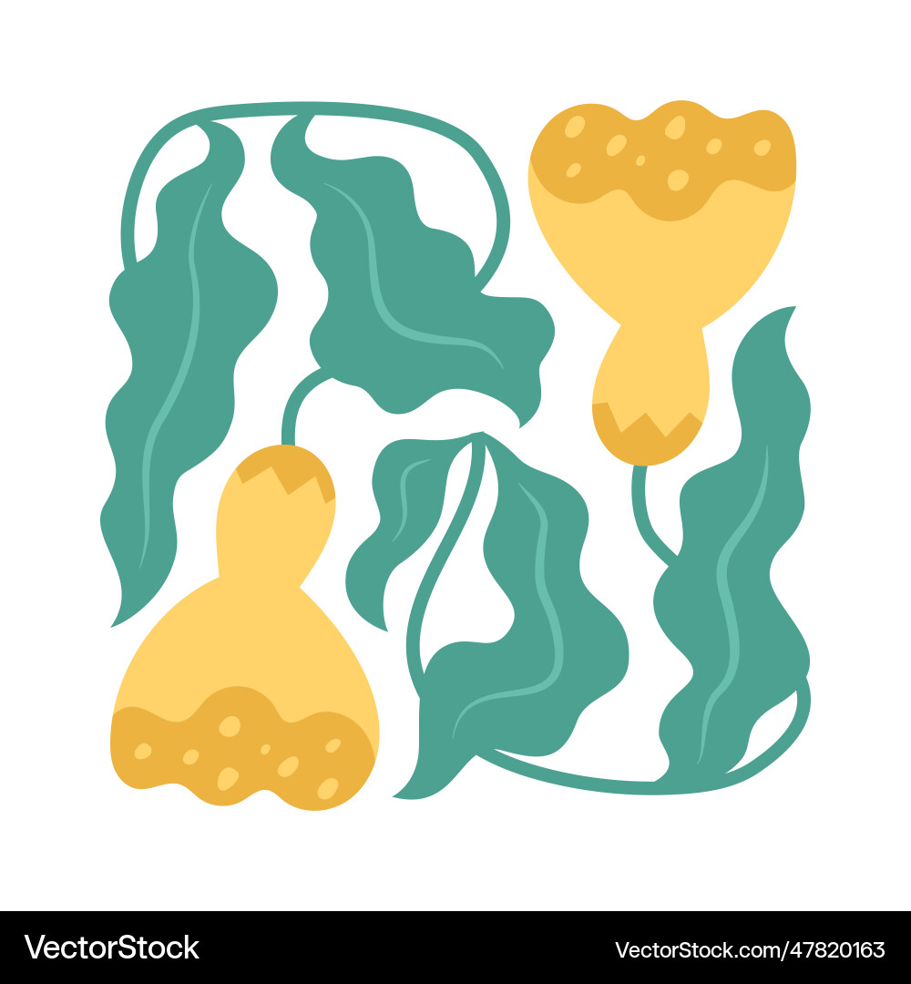 Modern naive groovy funky yellow abstract Vector Image